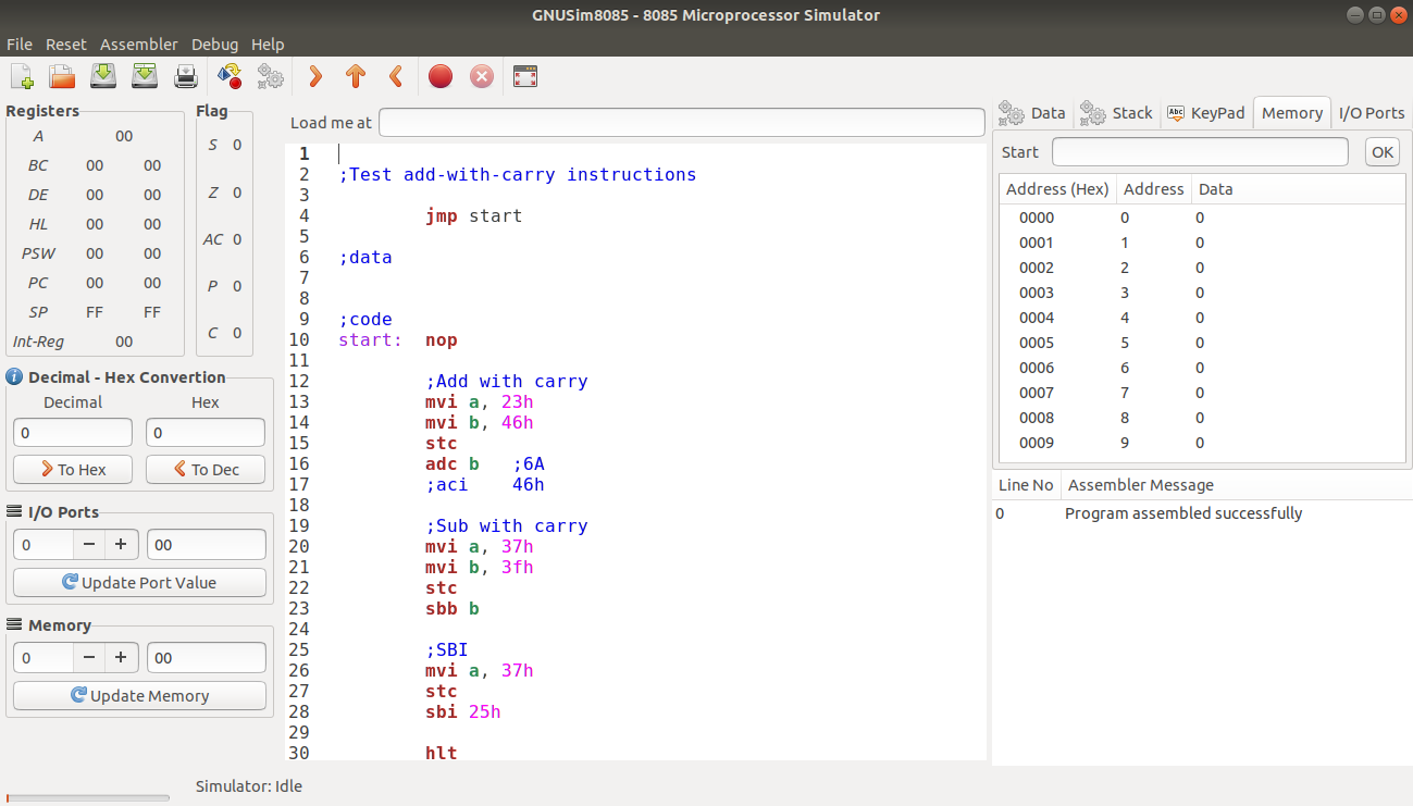 4 крутых симулятора микропроцессоров 8085 для Windows