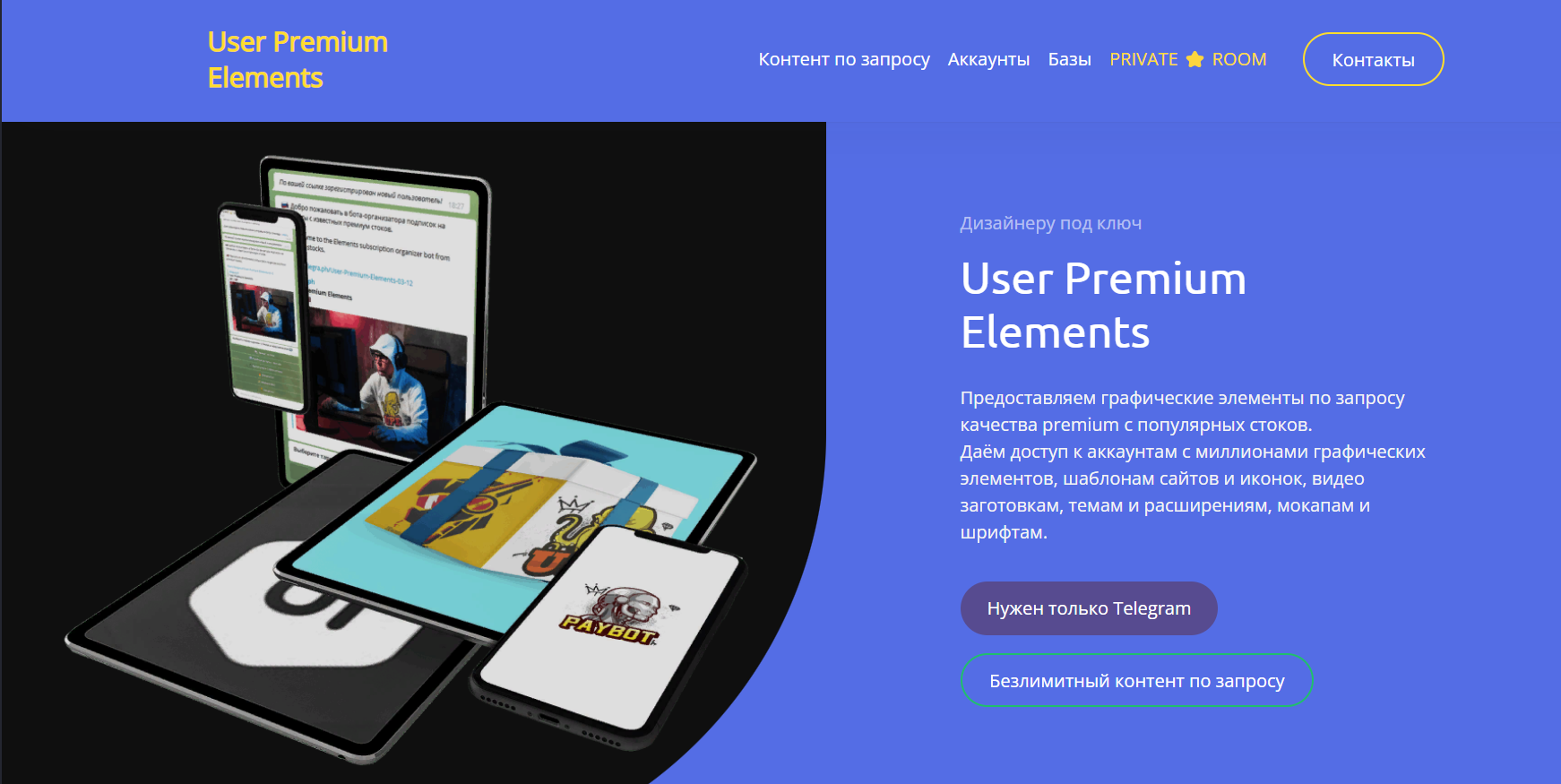 Как получить доступ к User Premium Elements без иностранной карты